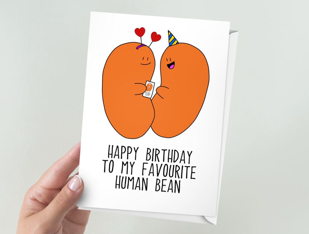 Happy Birthday My Favourite Bean Birthday Card | 7x5" Card | Trevill Cards