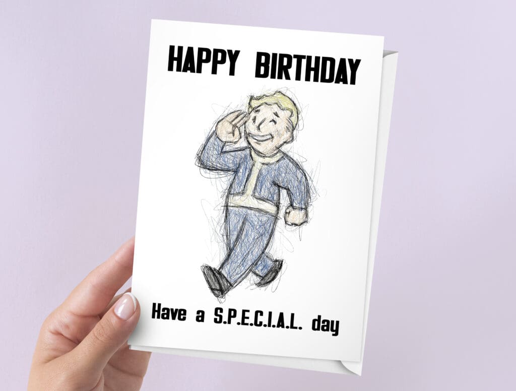 Fallout Pipboy Birthday Card | A5 Card | Trevill Cards